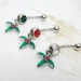 Christmas Holly Belly Ring, Christmas Belly Ring, Holiday Belly Ring ...