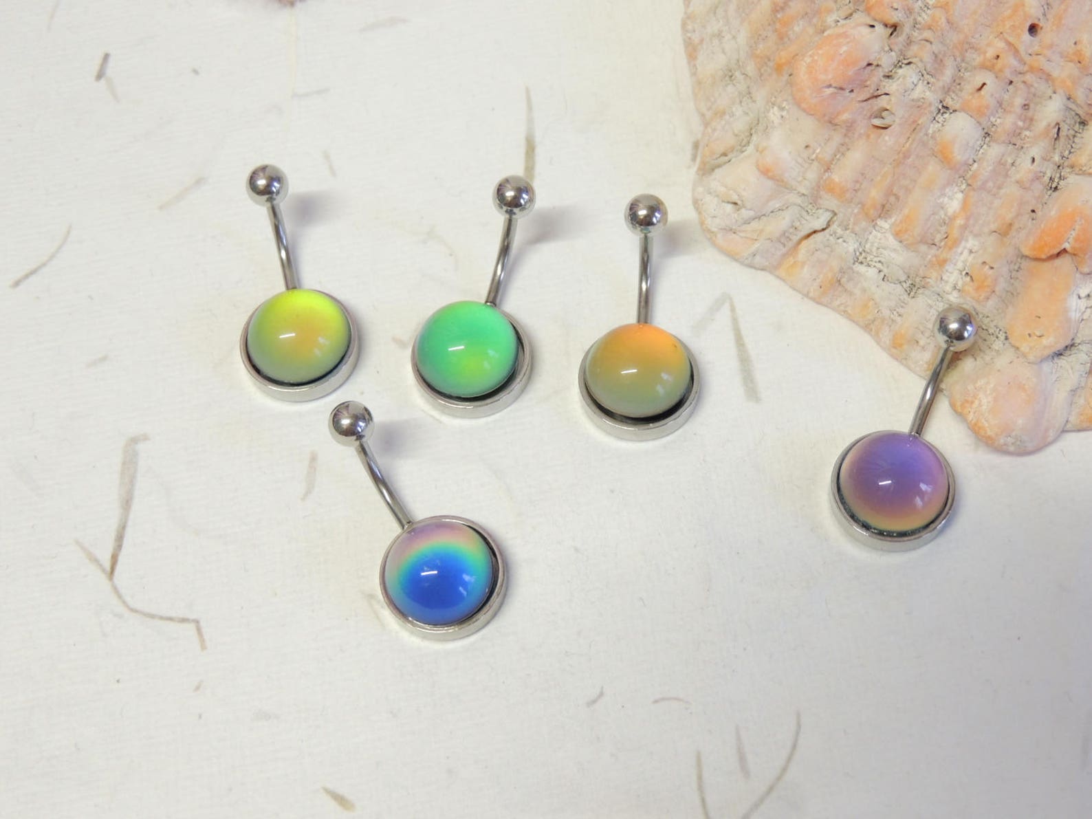 Color Changing Belly Ring Mood Stone Color Changing Belly - Etsy