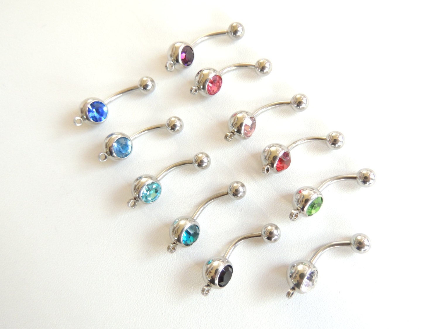Celestial Sun or Moon Belly Button Ring You Choose Barbell Color, 14g ...