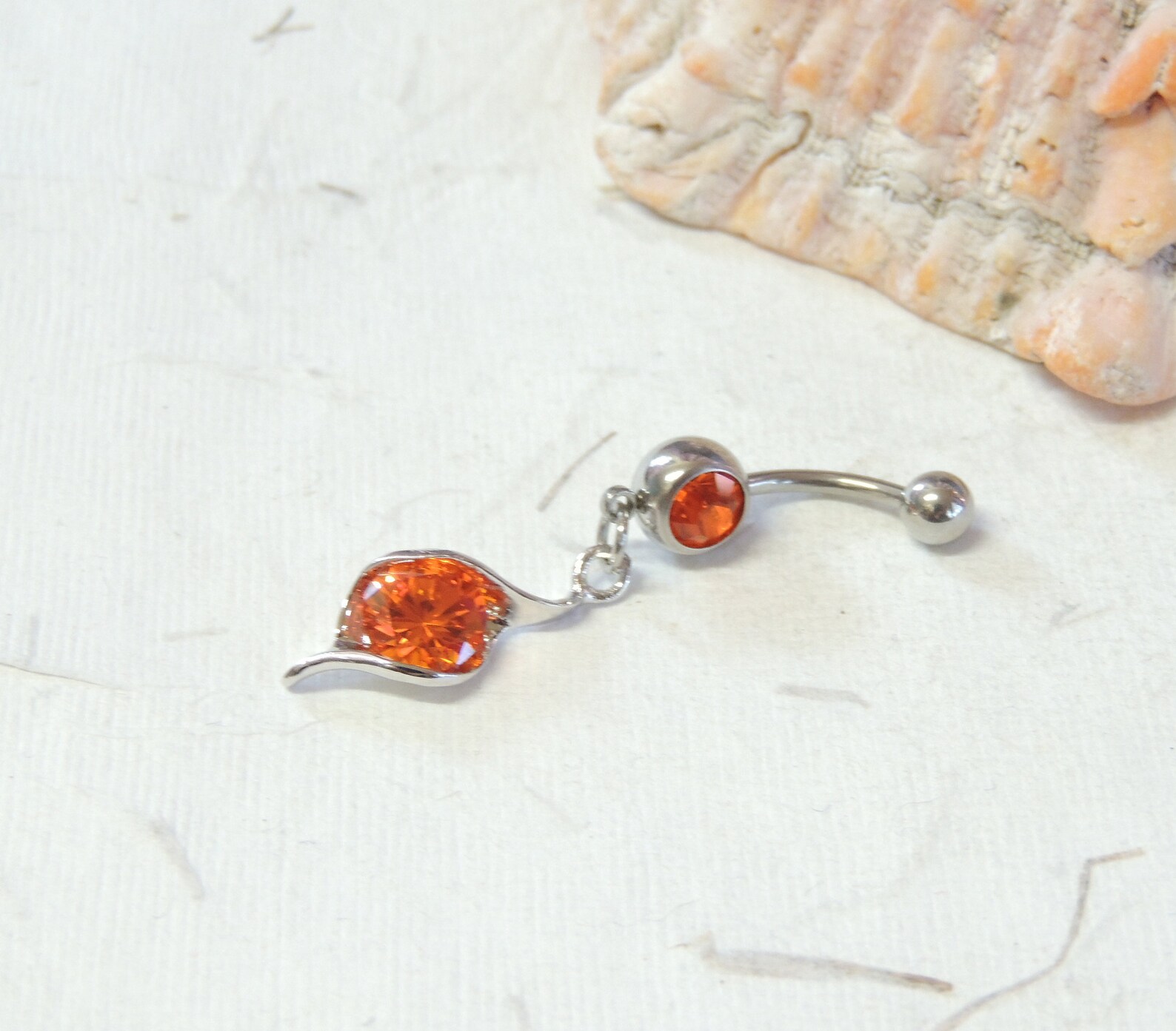 Red Crystal Twist Belly Ring Belly Button Jewelry CZ Belly | Etsy