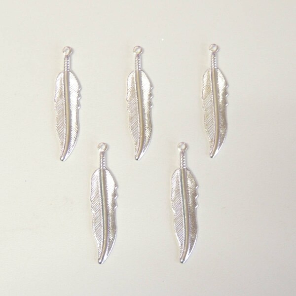 Feather Charm - Etsy