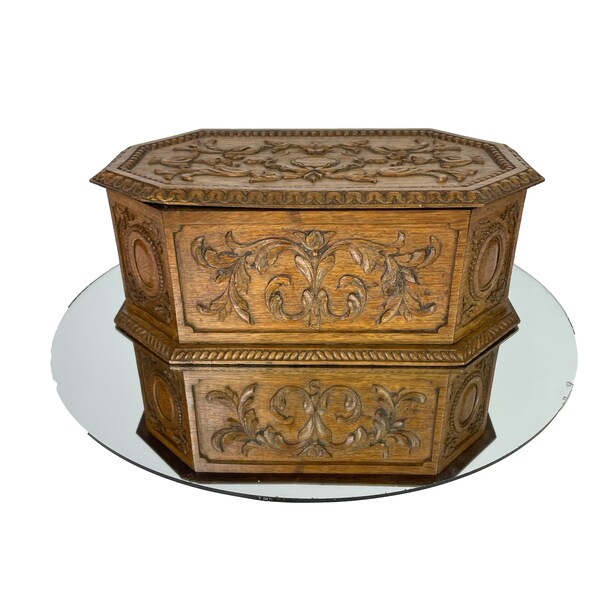 Large Octagonal Wooden Box - Etsy