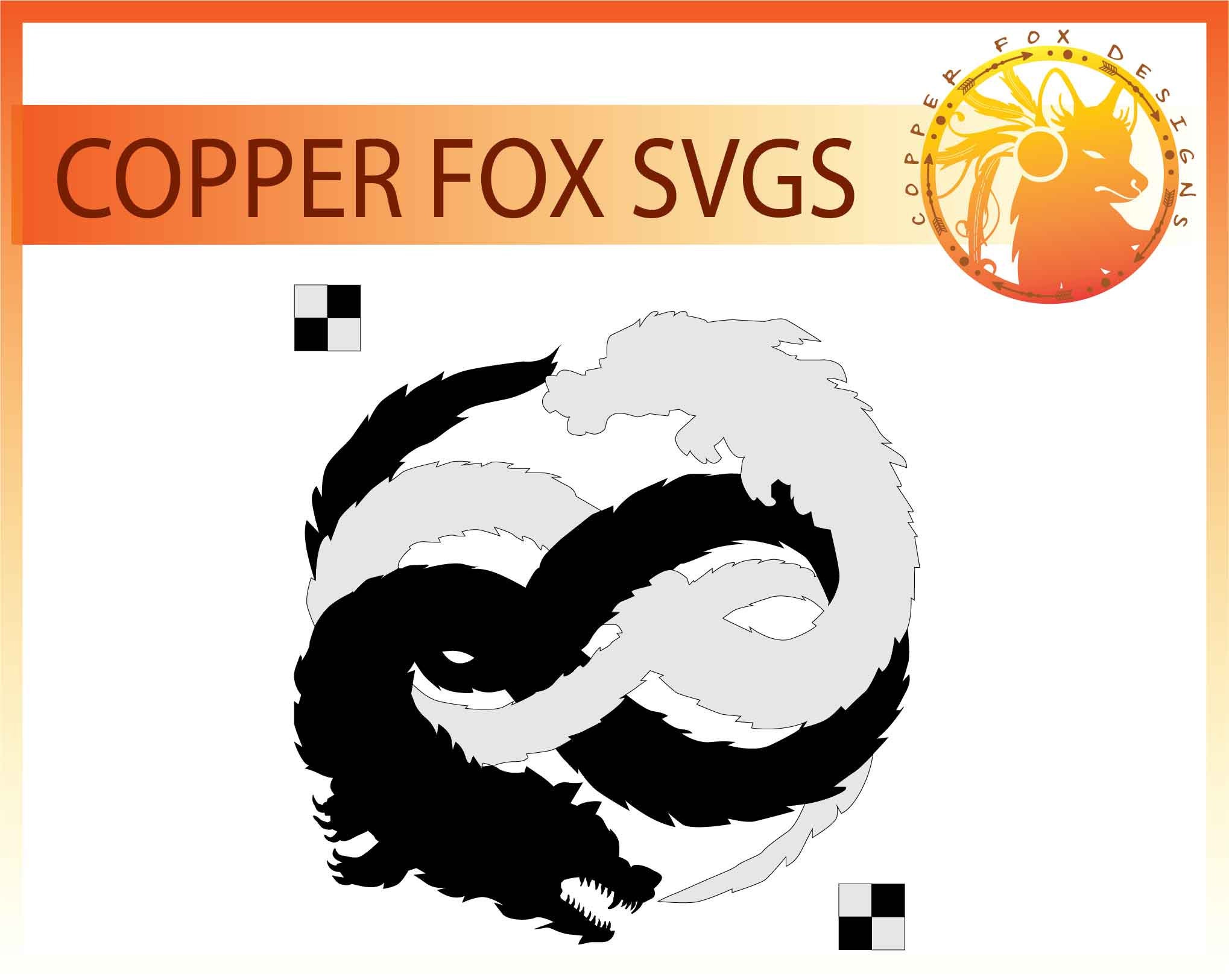 Never Ending Story Gmork and Falcor Auryn 2 Layer SVG Cut File | Etsy