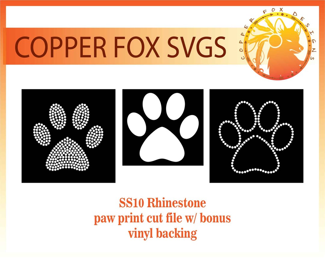 2 Layer SS10 Rhinestone Paw Template - Etsy
