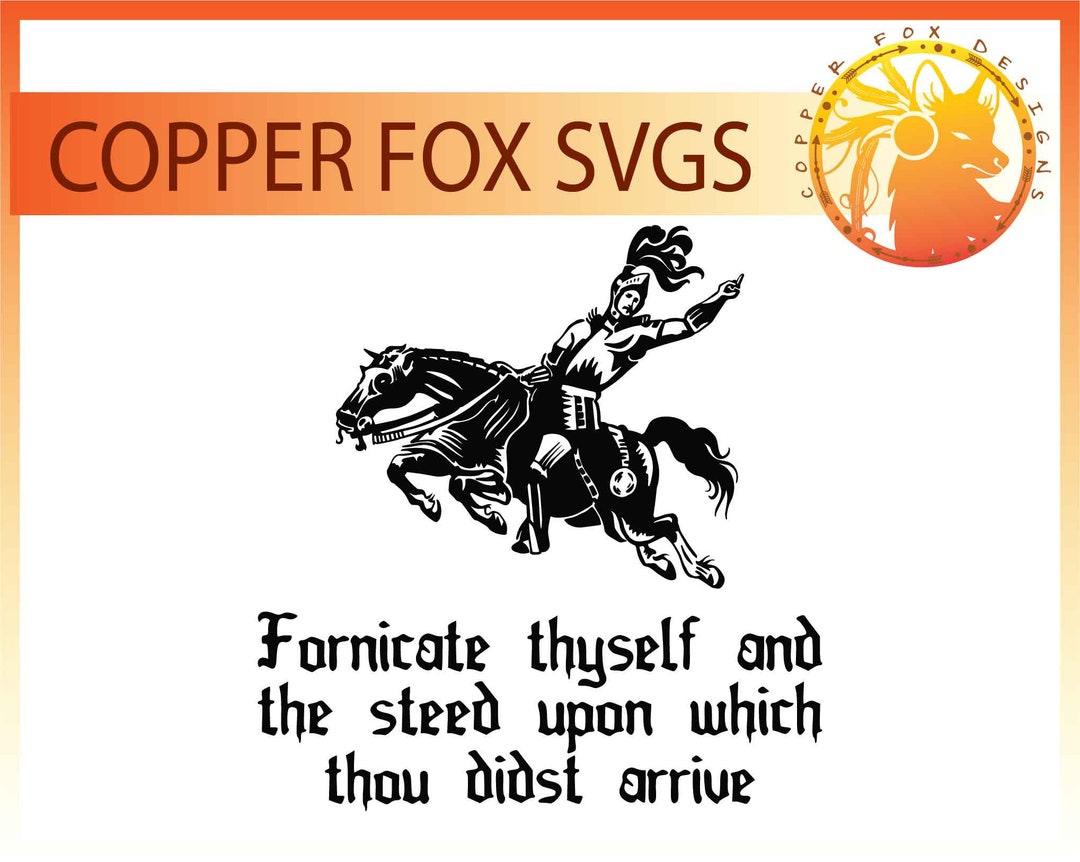 Rude Knight Old English Insults SVG Cut File Version 2 - Etsy