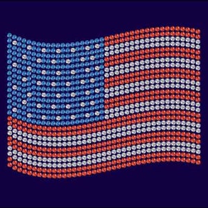 3 Layer American Flag Rhinestone Template Cut File - Etsy