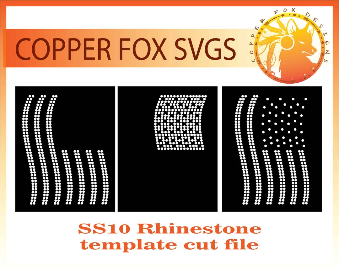 3 Layer American Flag Rhinestone Template Cut File - Etsy