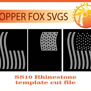 3 Layer American Flag Rhinestone Template Cut File - Etsy
