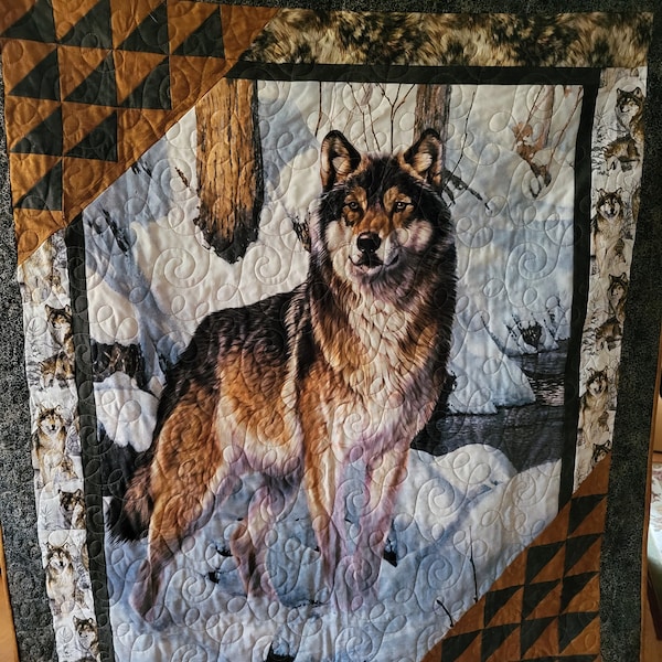 Wolf Quilt - Etsy