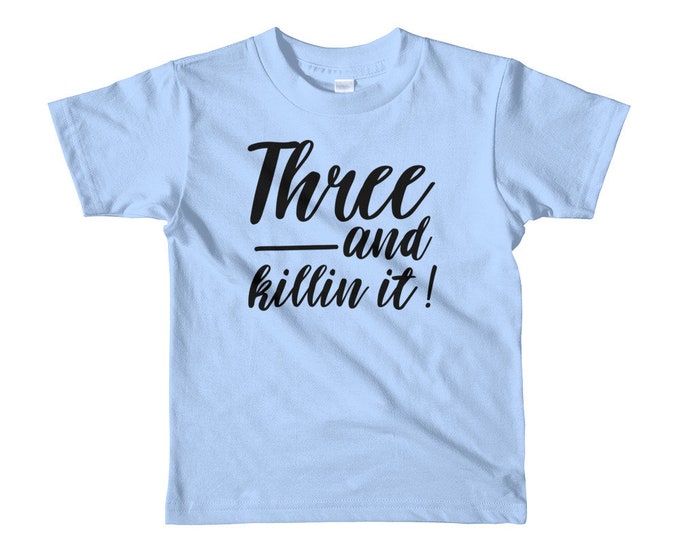 Kids Third Birthday Shirt Cute 3rd Birthday T-shirt Three | Etsy