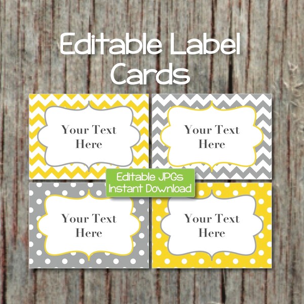Yellow Gray Party - Etsy