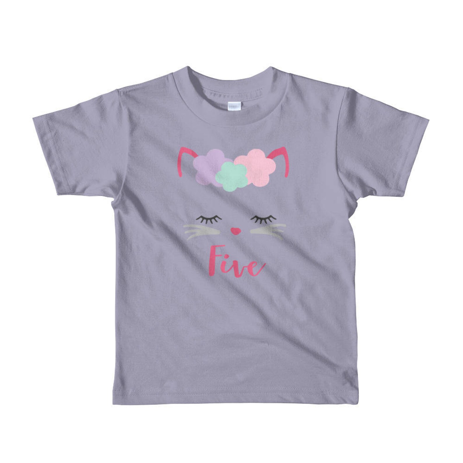 Kitty Cat 5th Birthday Party Shirt Cute Kitten Birthday Girl - Etsy
