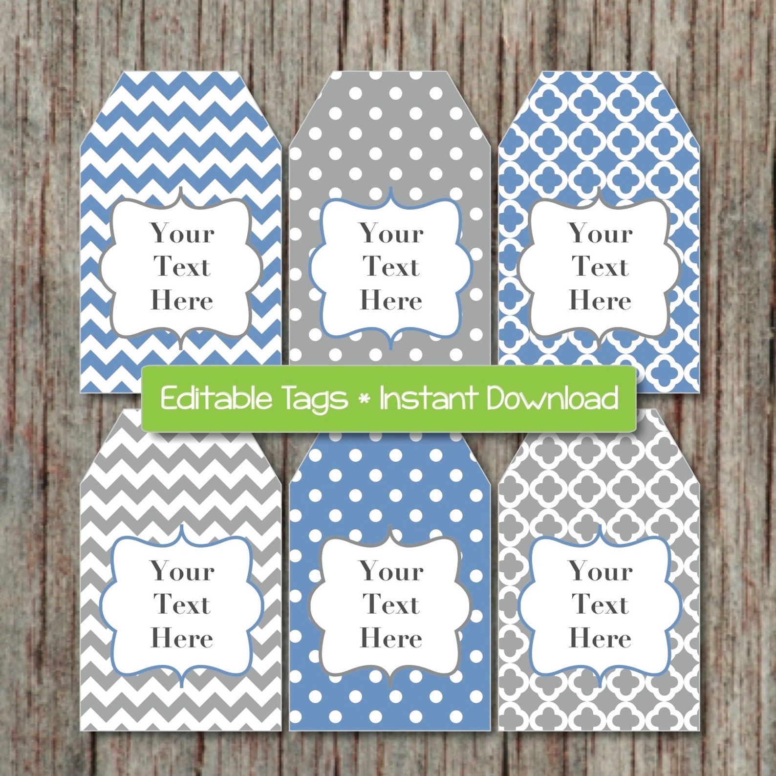 Editable Gift Tags Printable Party Tags Editable JPG File - Etsy
