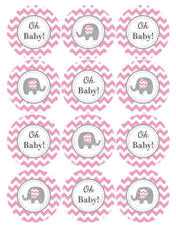 Chevron Cupcake Topper Template