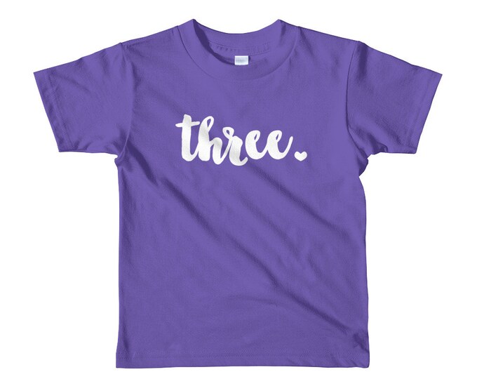 Kids Third Birthday Shirt Cute 3rd Birthday T-shirt Three | Etsy