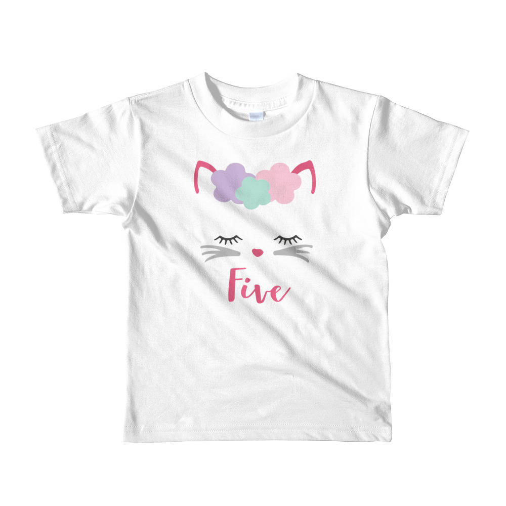 Kitty Cat 5th Birthday Party Shirt Cute Kitten Birthday Girl | Etsy