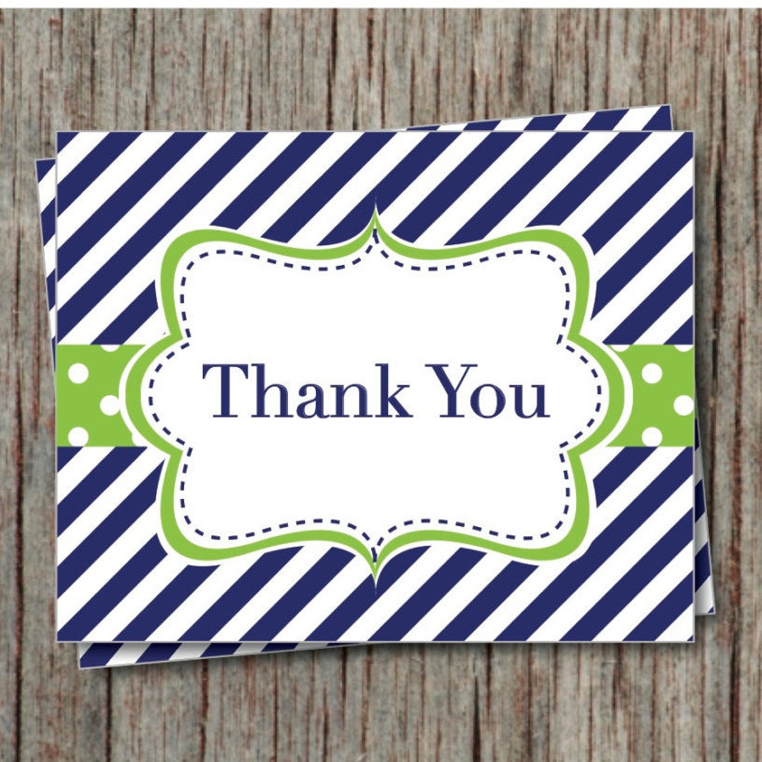 Printable Thank You Card Instant Download Baby Shower Thank You Cards ...