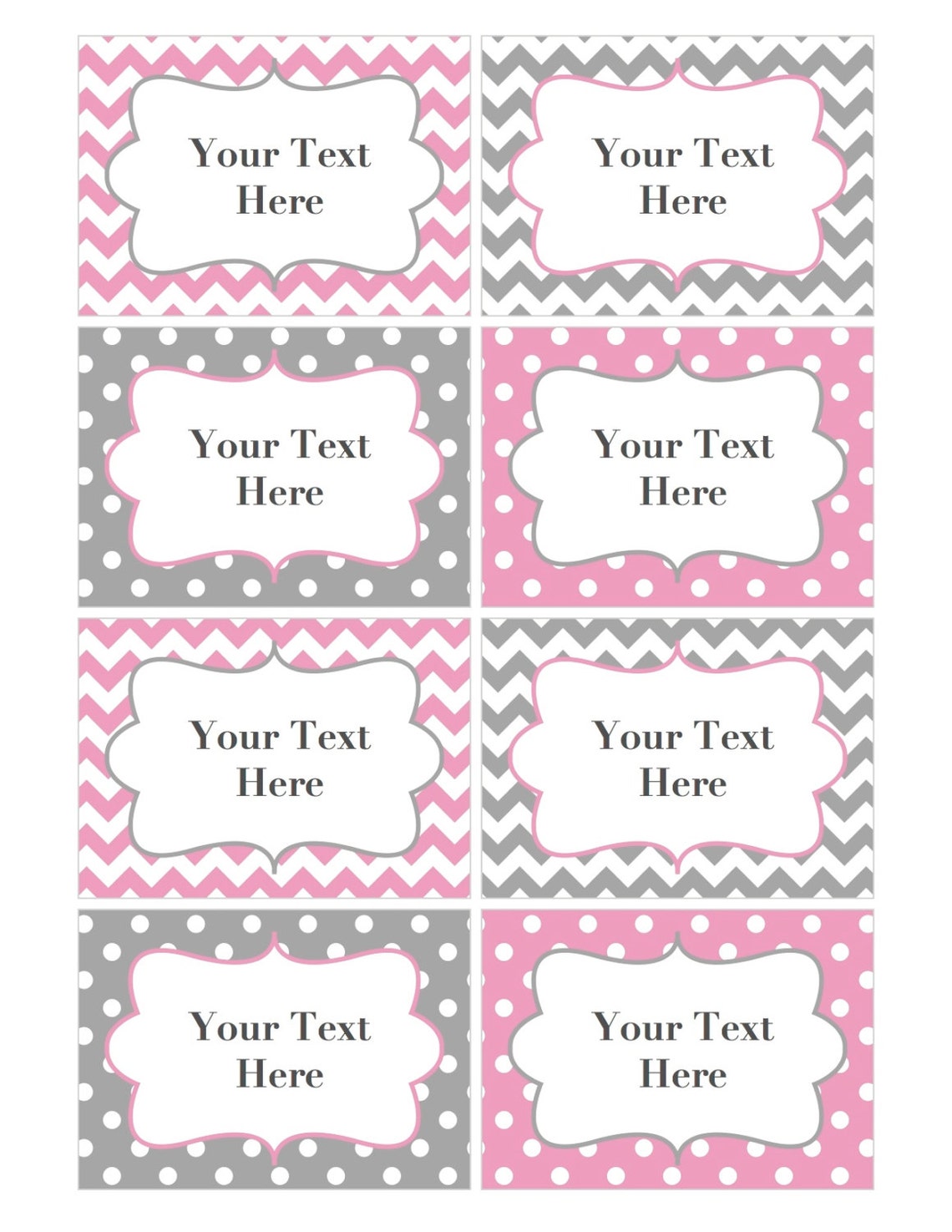 Name Tags Editable Label Cards Digital JPG File Printable - Etsy