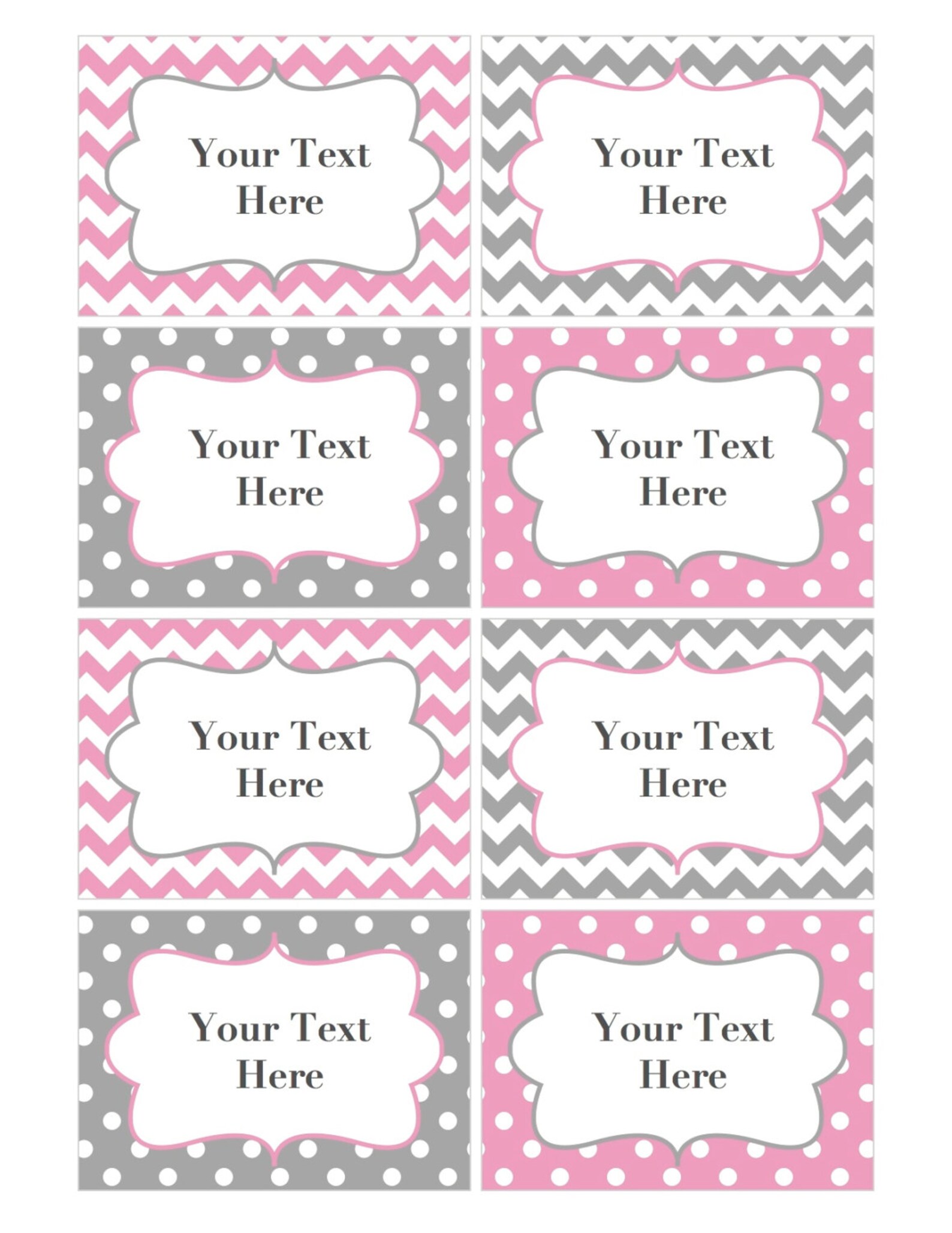 Name Tags Editable Label Cards Digital JPG File Printable - Etsy