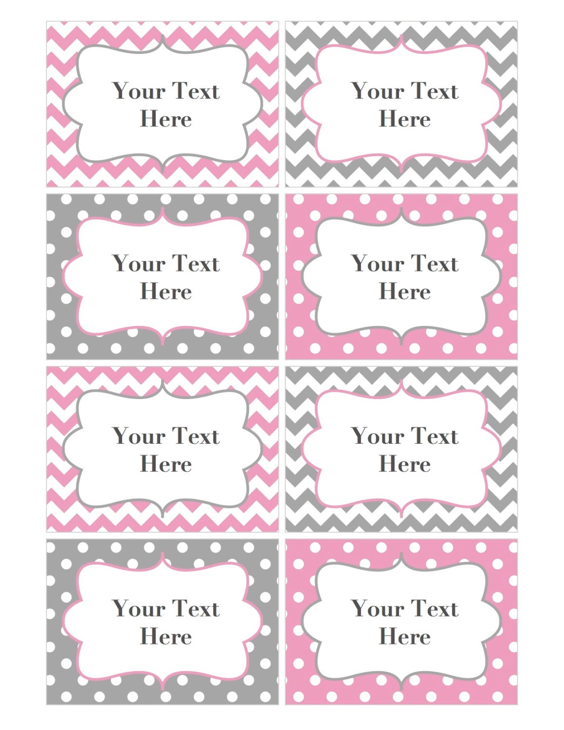 Name Tags Editable Label Cards Digital JPG File Printable | Etsy