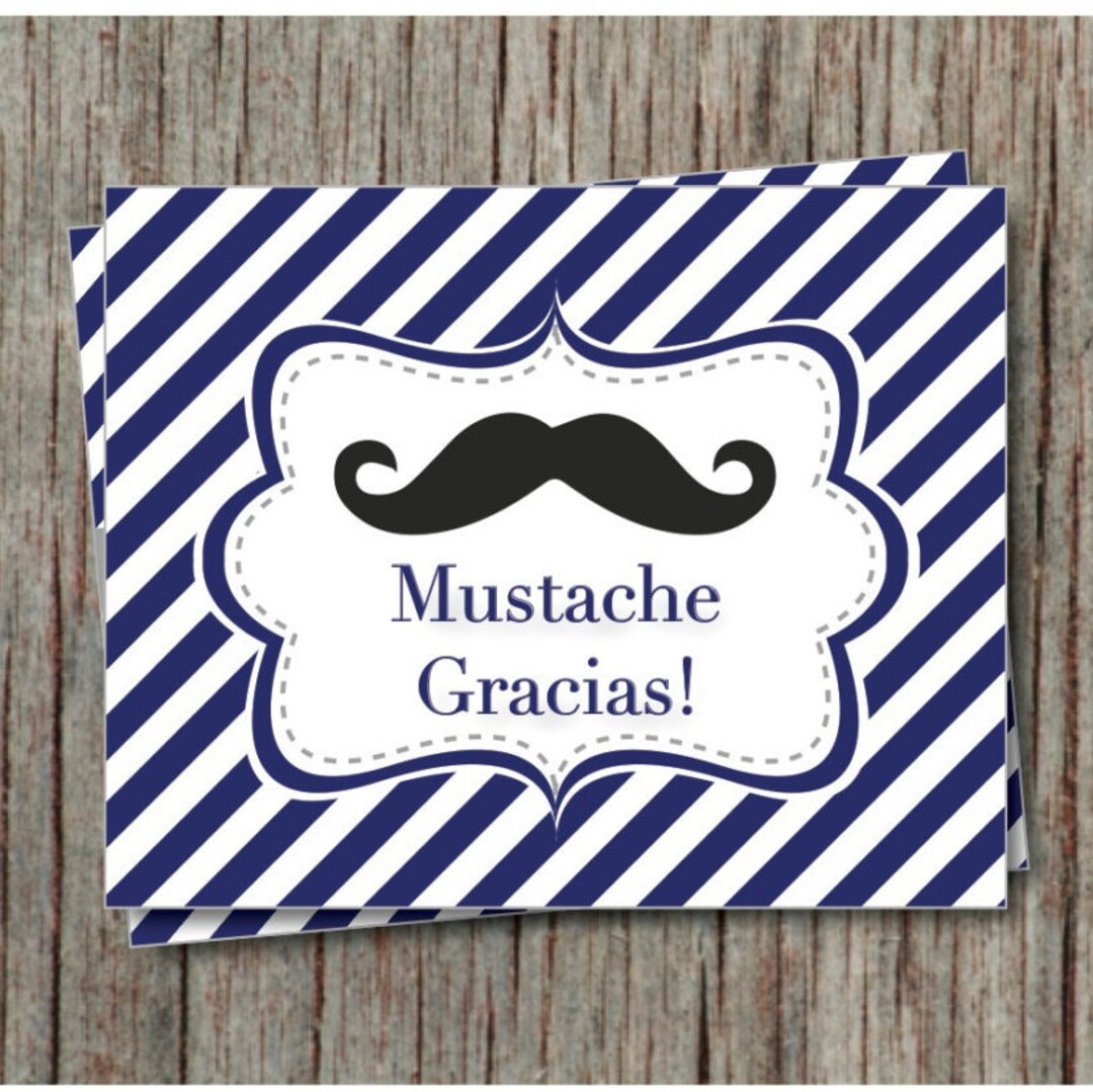 Thank You Cards Mustache Birthday Baby Shower Little Man Mustache ...