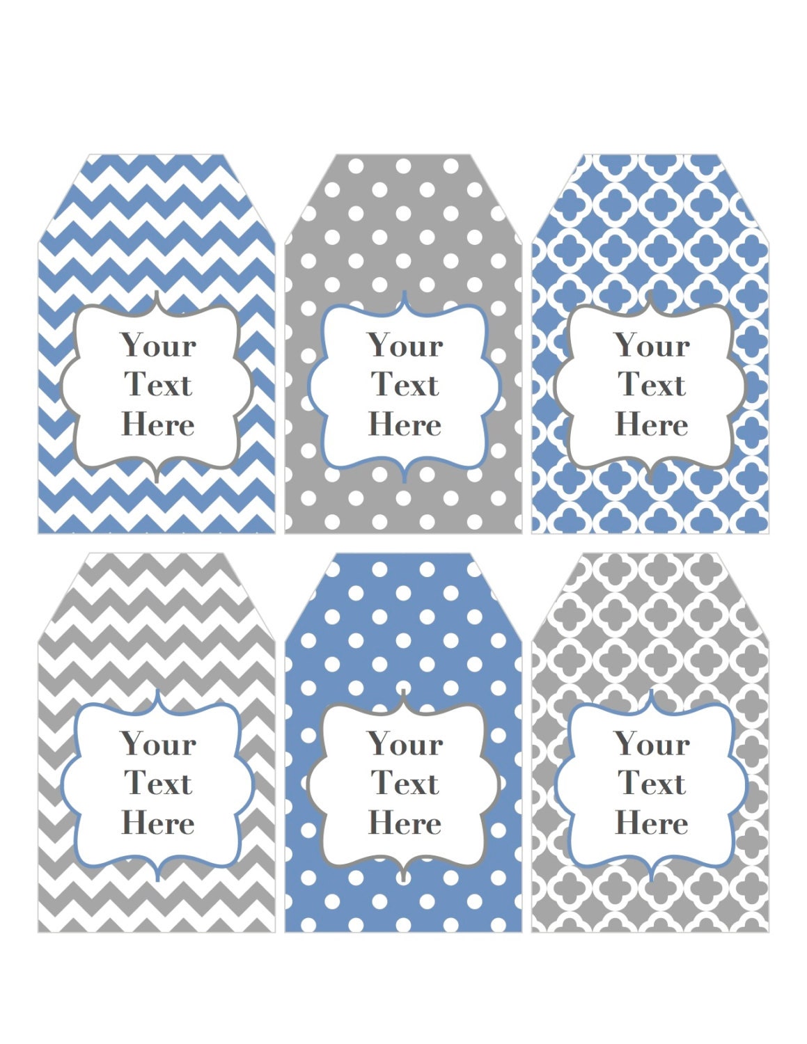 Editable Gift Tags Printable Party Tags Editable JPG File - Etsy
