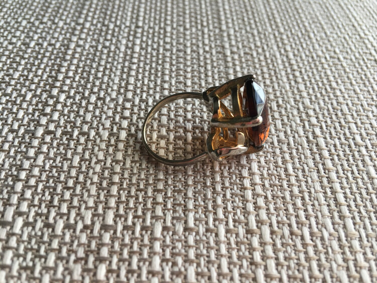 Sarah Coventry Amber Topaz Gold Tone Ring Size 7 - Etsy