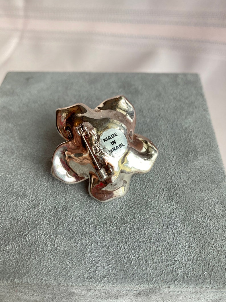 Bon Ami Sterling Silver Rose Brooch Made in Israel - Etsy