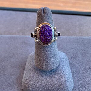 Nicky Bulter Druzy Amethyst Ring - Etsy