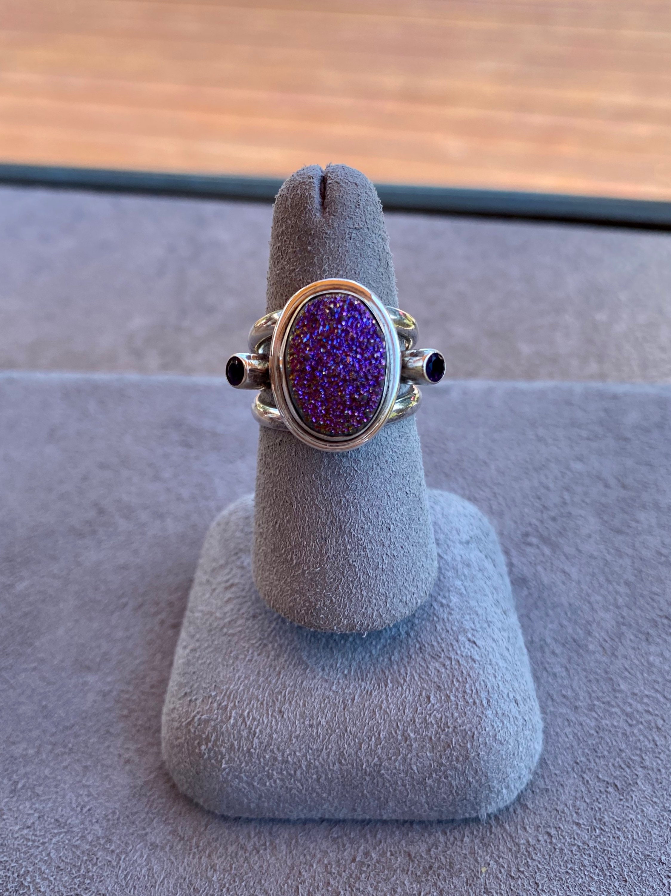 Nicky Bulter Druzy Amethyst Ring - Etsy