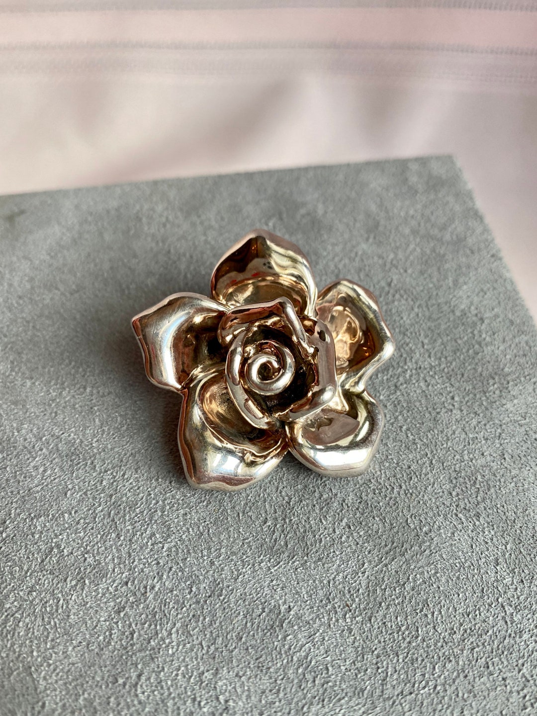 Bon Ami Sterling Silver Rose Brooch Made in Israel - Etsy