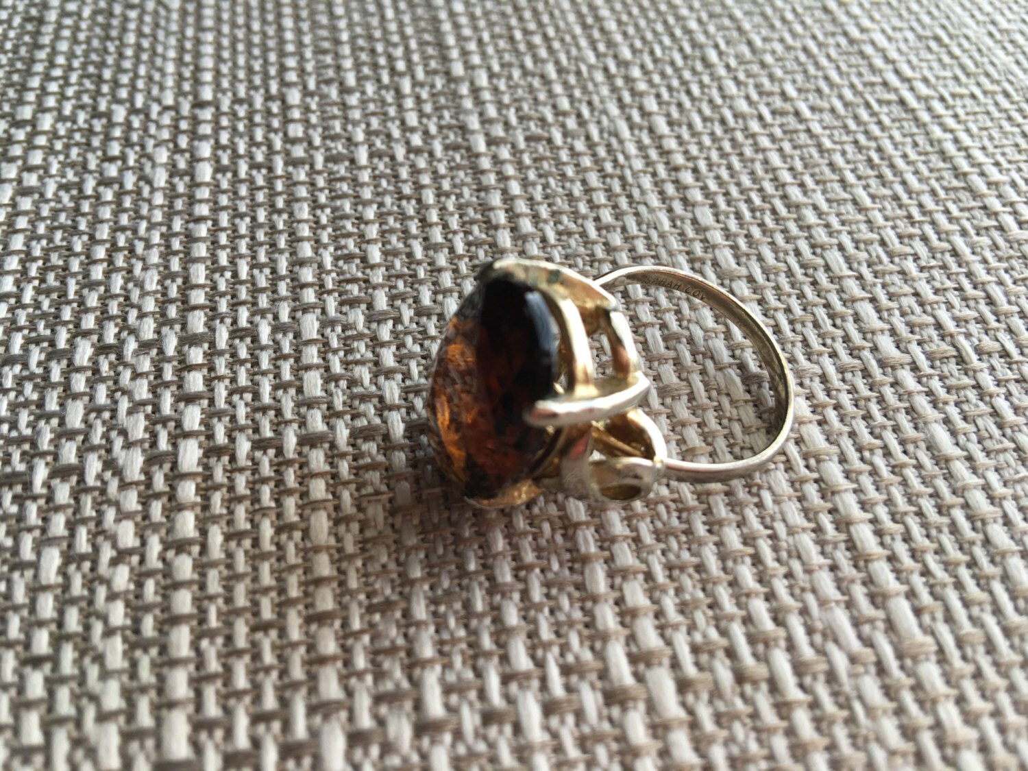 Sarah Coventry Amber Topaz Gold Tone Ring Size 7 - Etsy