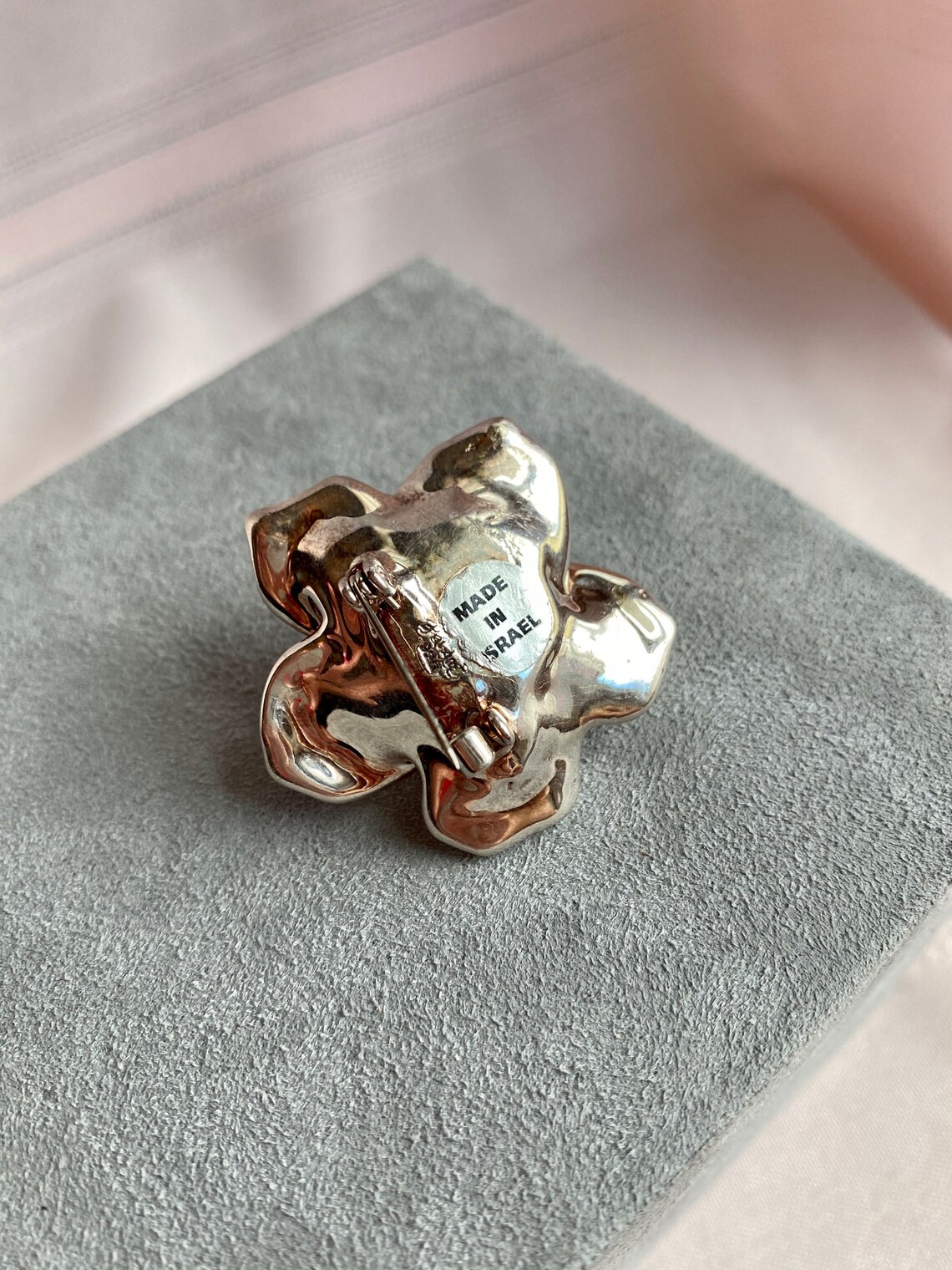 Bon Ami Sterling Silver Rose Brooch Made in Israel - Etsy