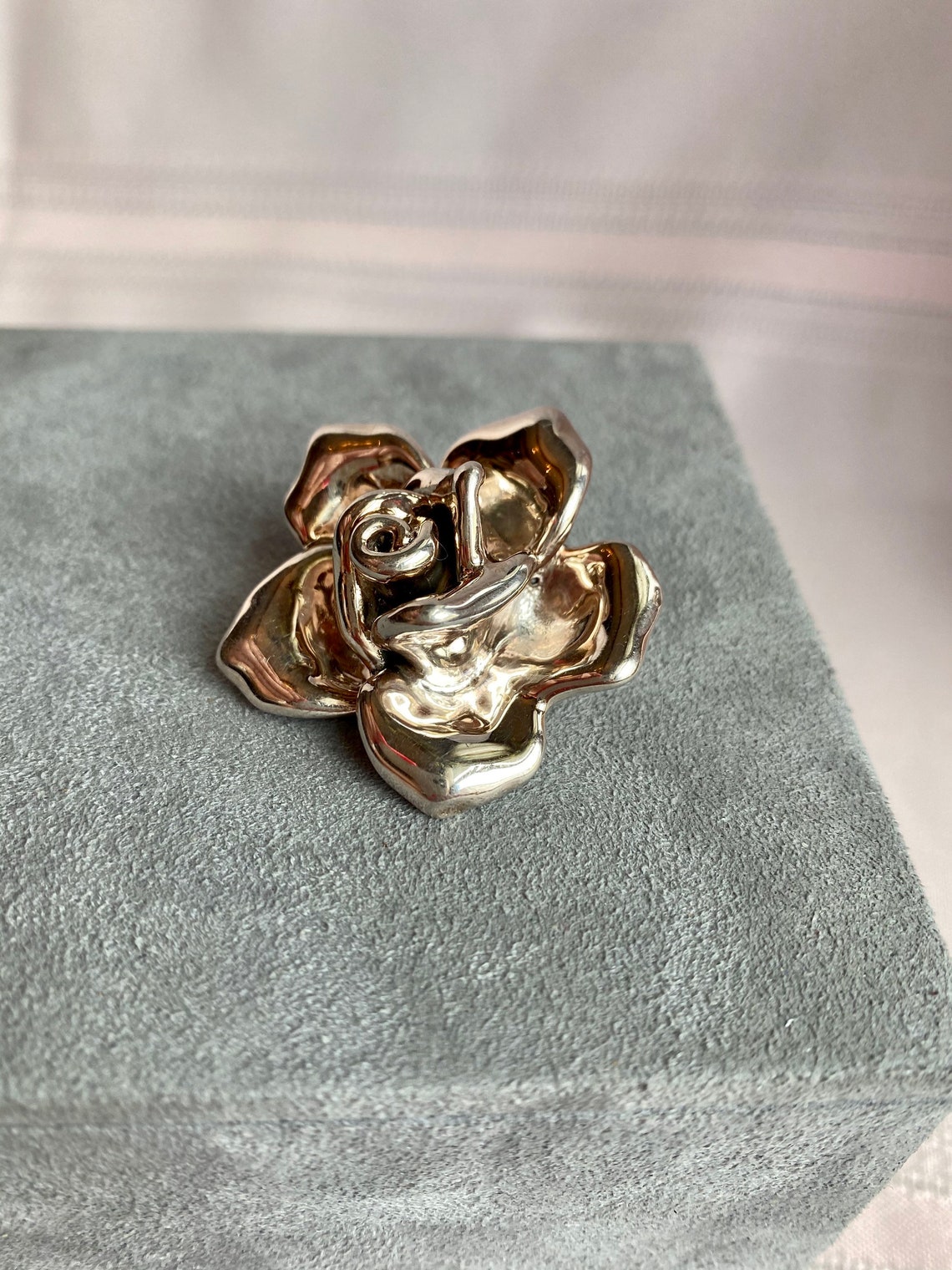 Bon Ami Sterling Silver Rose Brooch Made in Israel - Etsy