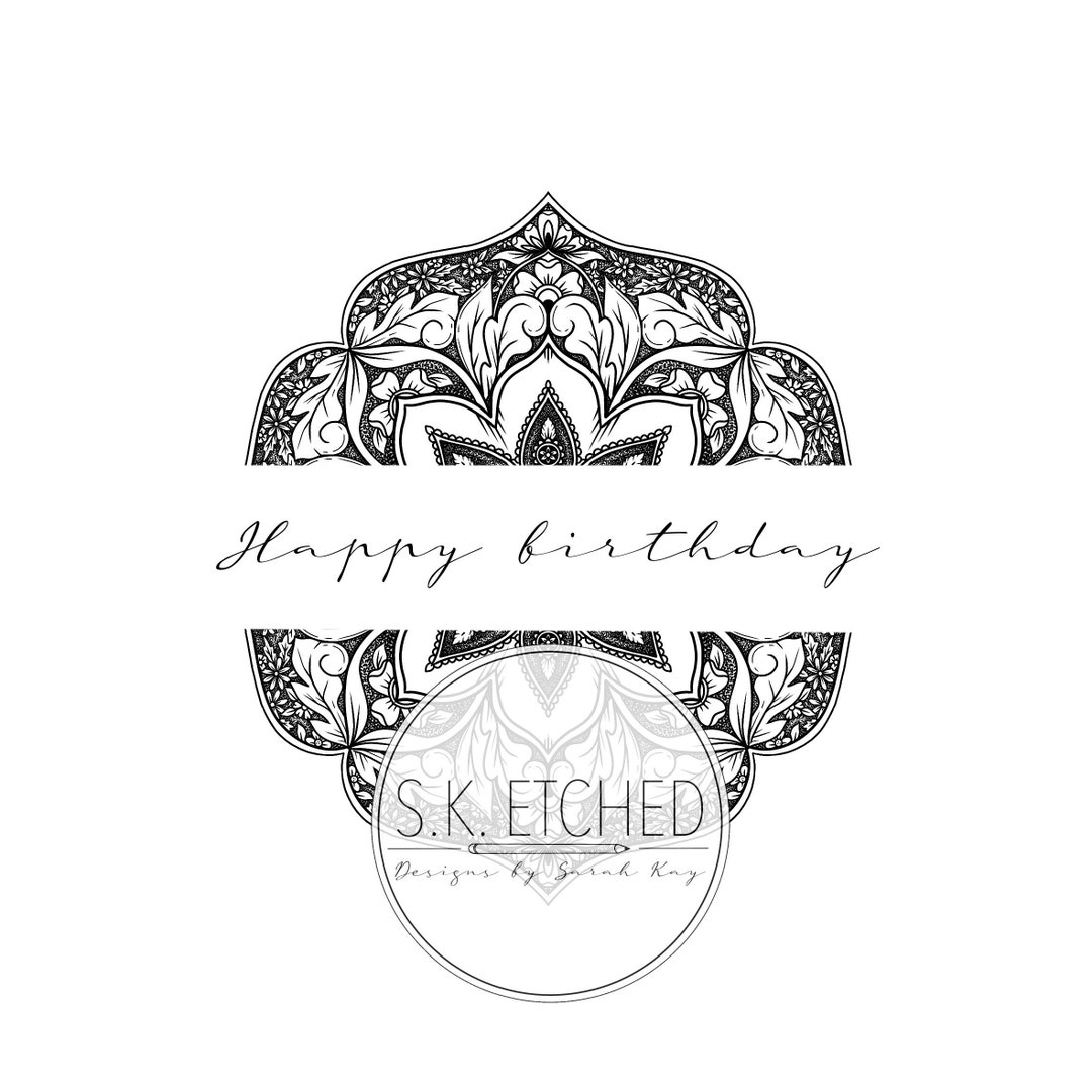 Happy Birthday Mandala - Etsy