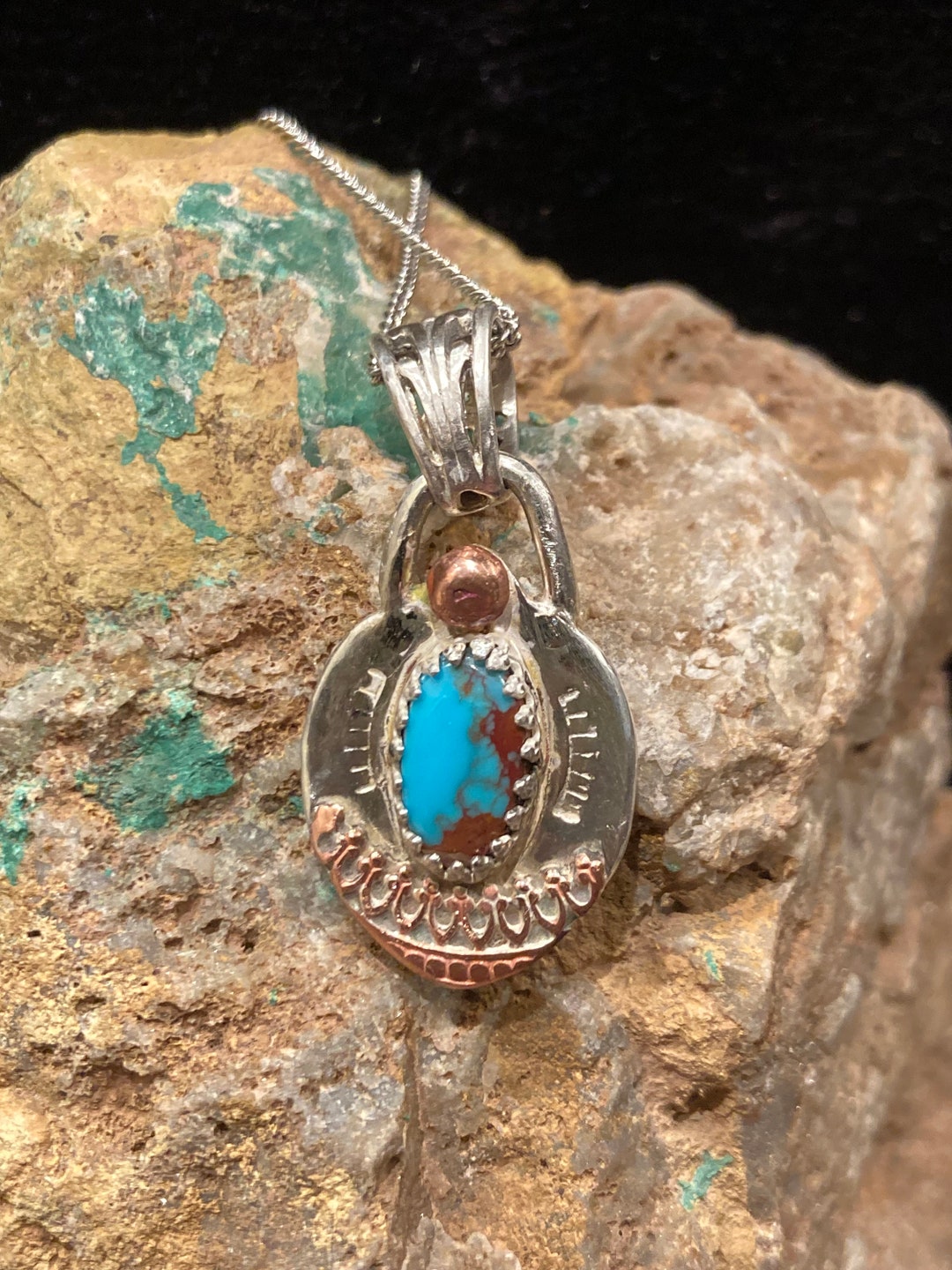 Bisbee Turquoise Necklace Made by Mark Mead - Etsy