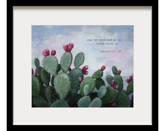 Cactus Bible Verse Print - Etsy