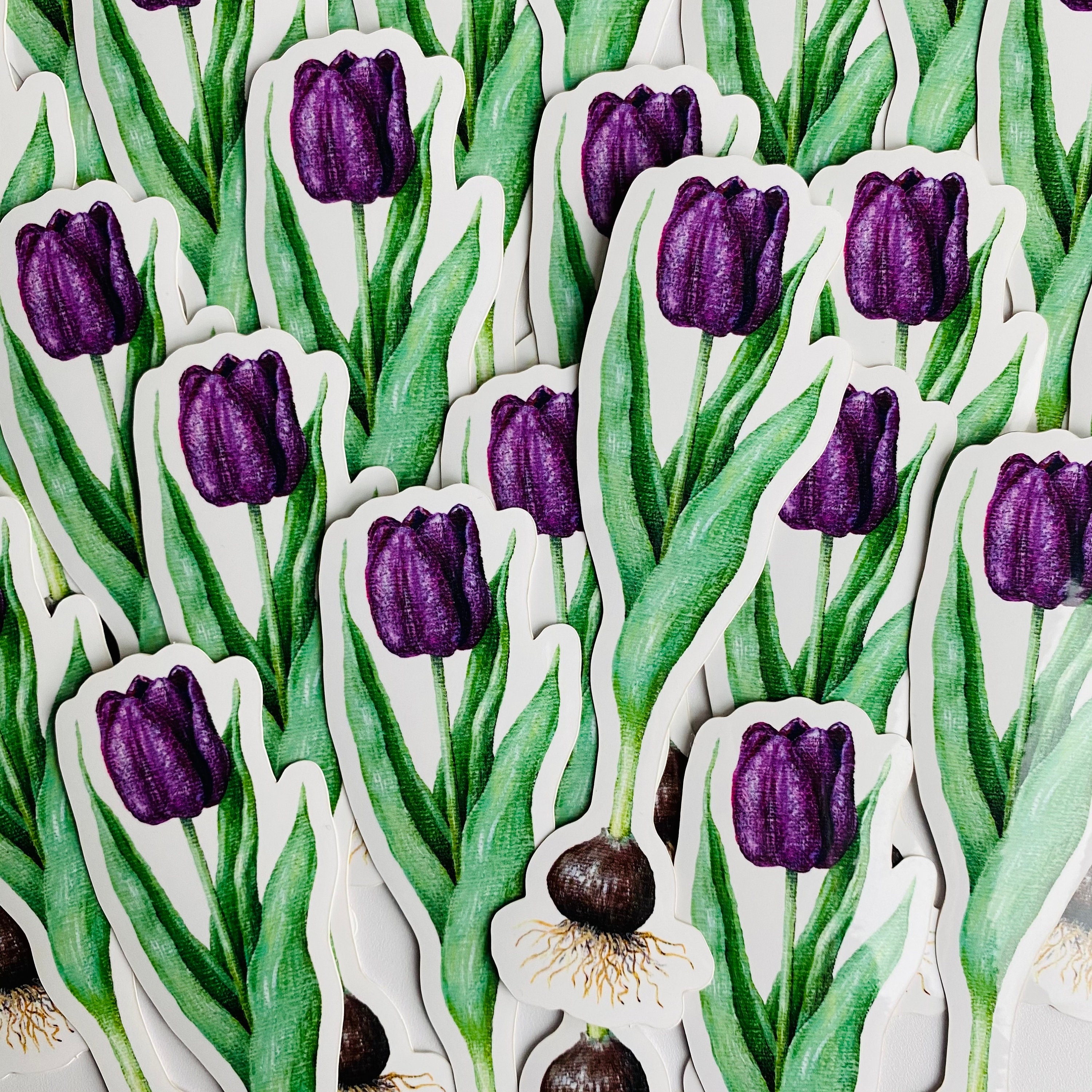 Tulip Sticker Purple Tulip Flower Sticker Bible Sticker - Etsy Canada