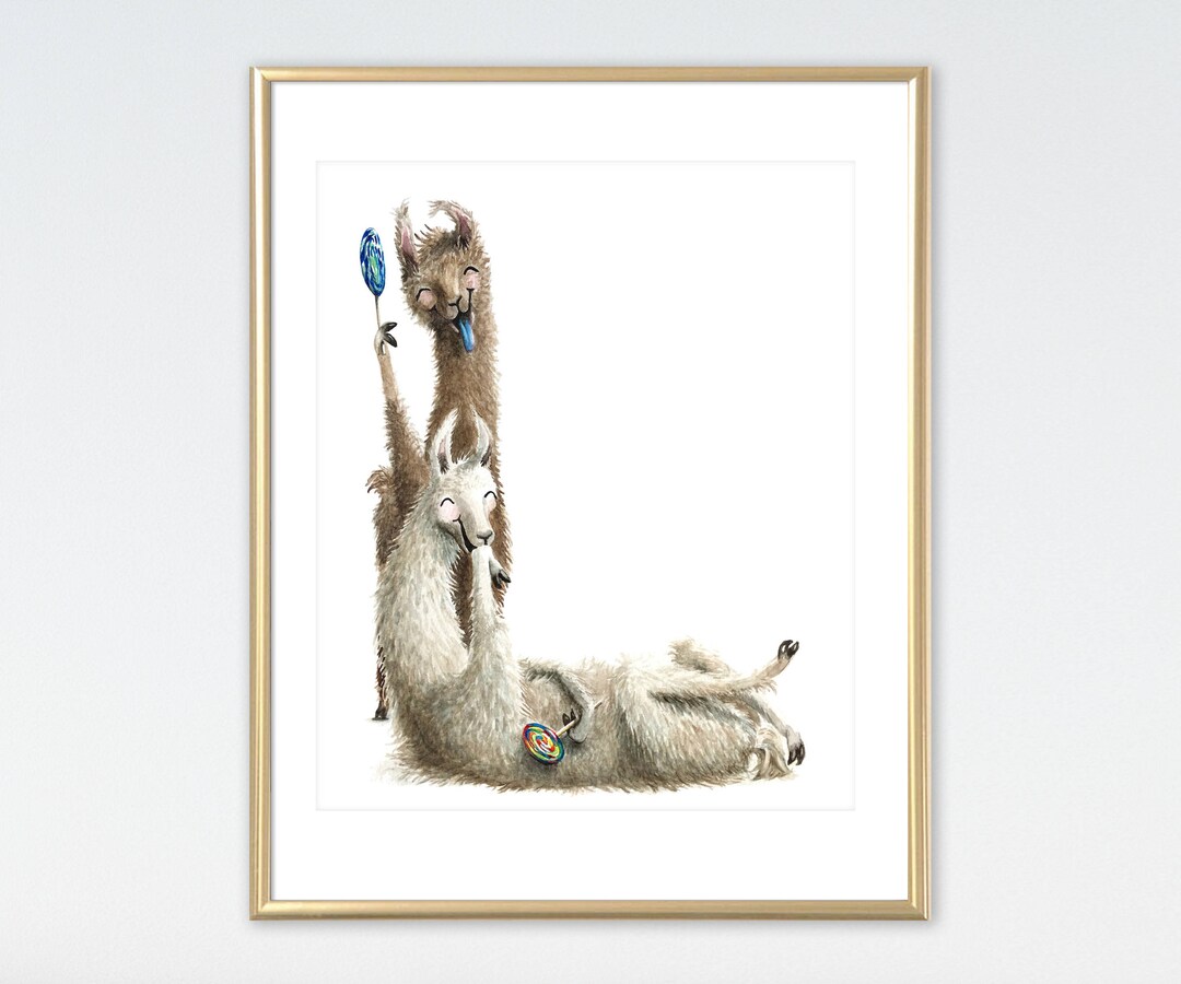 Llama Painting // L is for Llamas Lollipop // Laughing Animal Letter ...