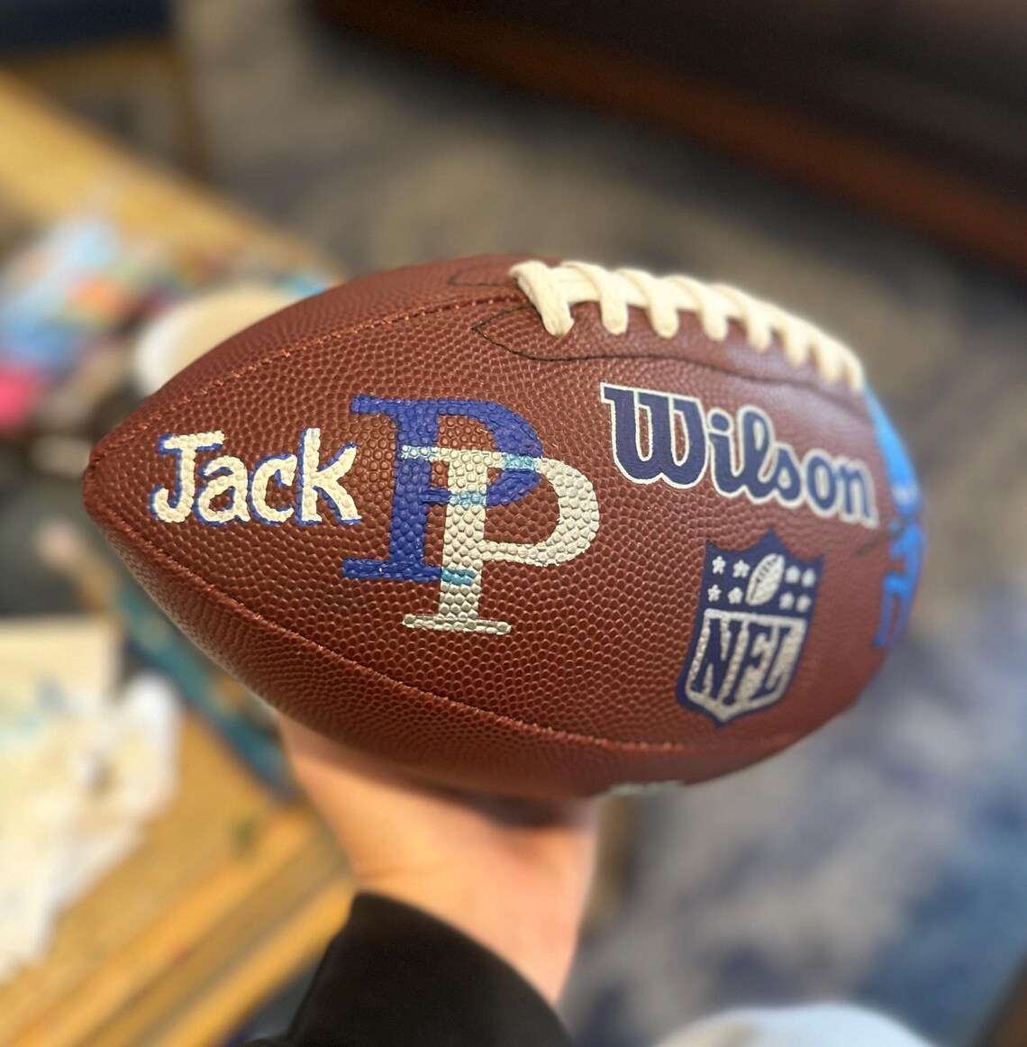 Painted Team Football - Etsy