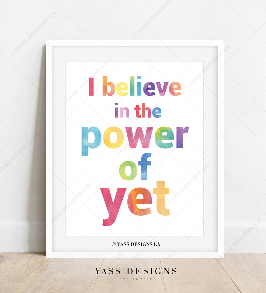 The Power of yet Printable Poster Download, Positive Mindset, Classroom ...
