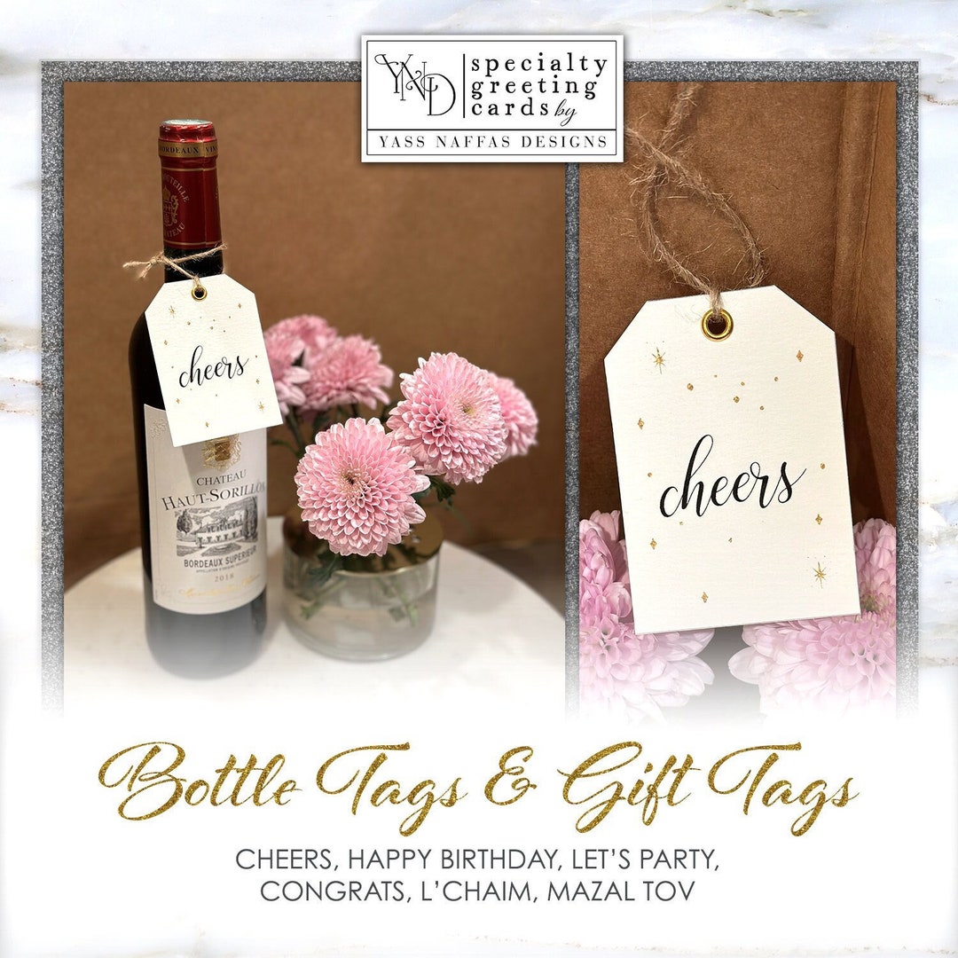 Gift Tags & Bottle Tags With Grommet and Twine, Empty on Back of Tag ...