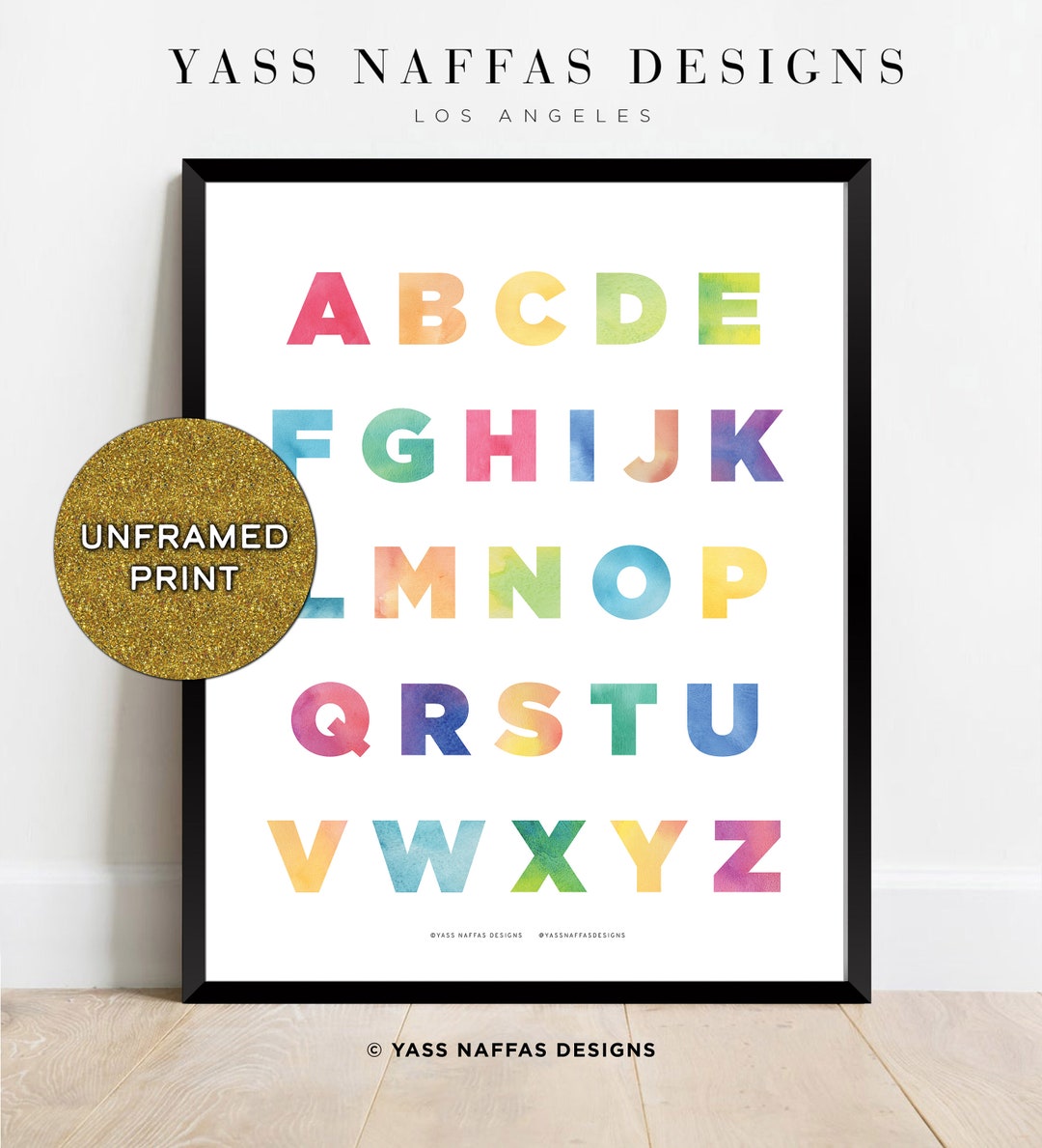 ABC Poster Print, Kids Poster Print, Professional Quality Print ...