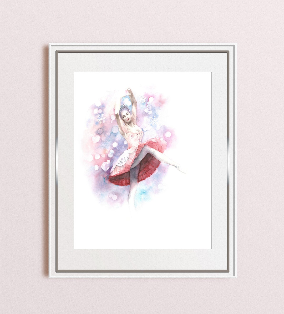 Fairy Ballerina ORIGINAL Watercolor Painting Nutcracker Ballet, Girl's ...