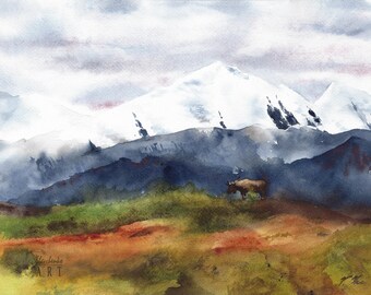 Alaska Watercolor Art - Etsy