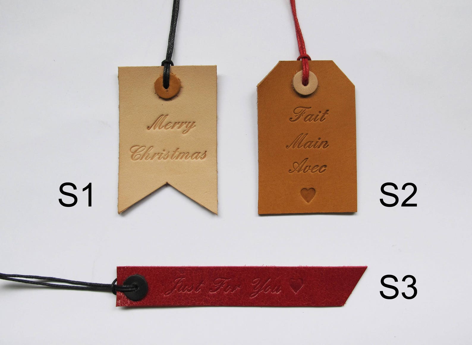 Leather Gift Tags Hand-stamped Gift Tags - Etsy