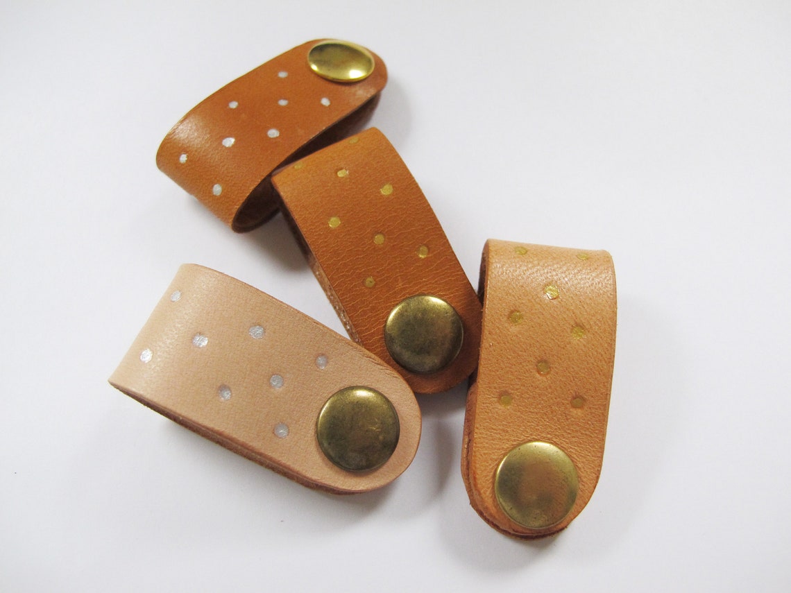 Vegetable Tanned Leather Cord Catch Cable Winder Headphones | Etsy