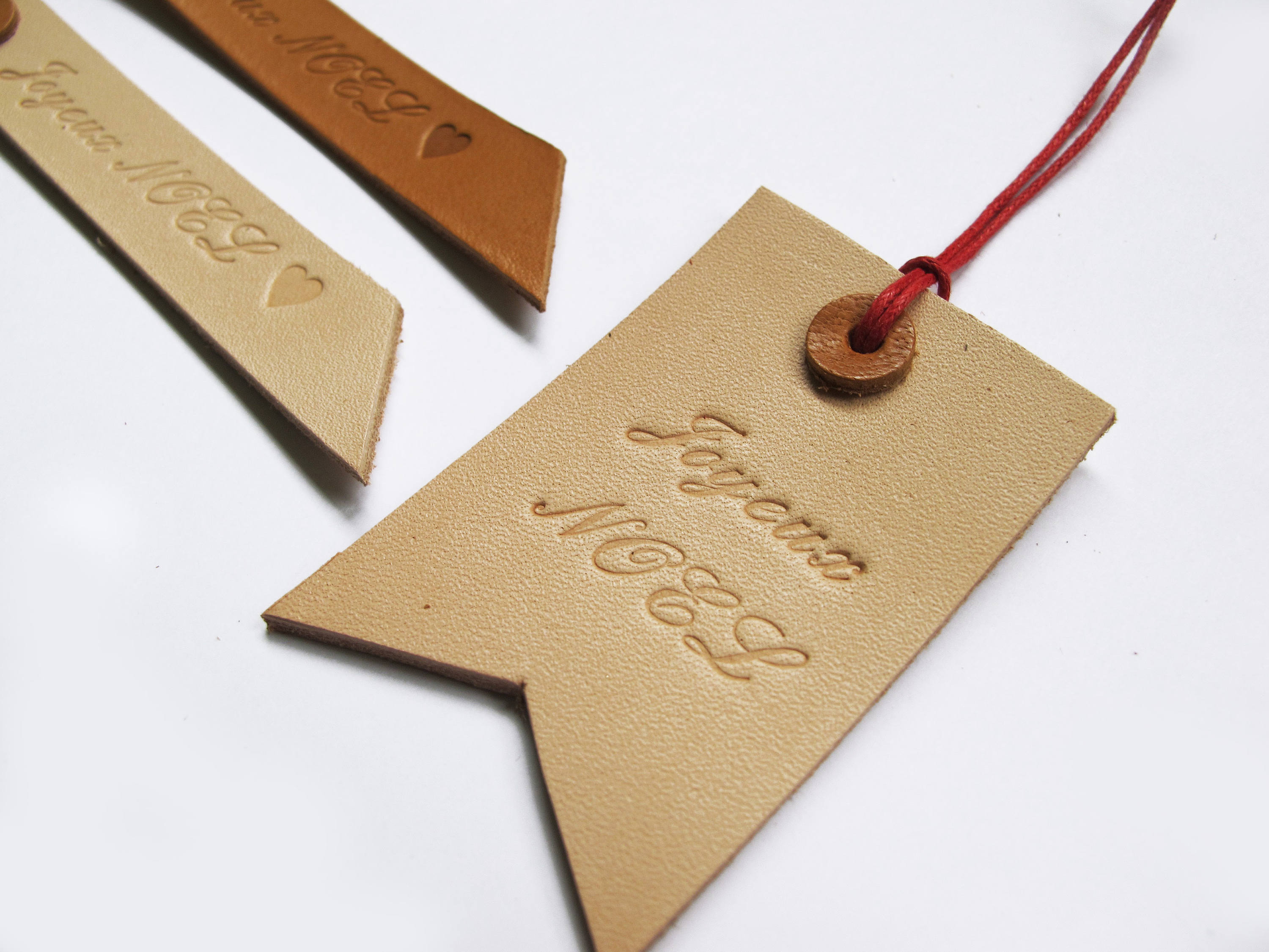Leather Gift Tags Hand-stamped Gift Tags - Etsy