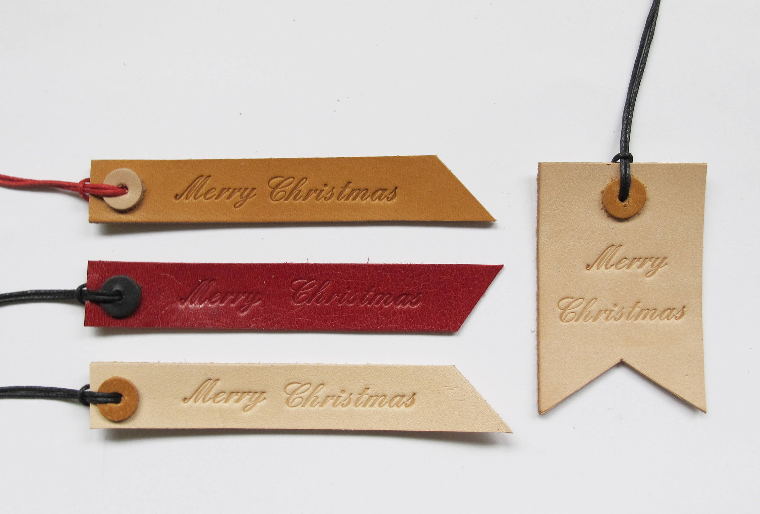 Leather Gift Tags Hand-stamped Gift Tags - Etsy