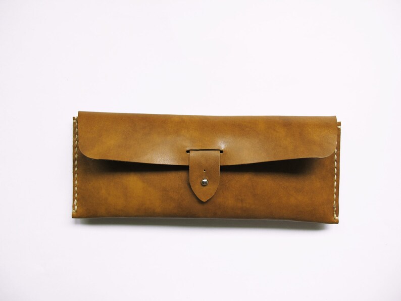 Brown Leather Pencil Case/ Multi Pouch/ Hand-stitched/ - Etsy